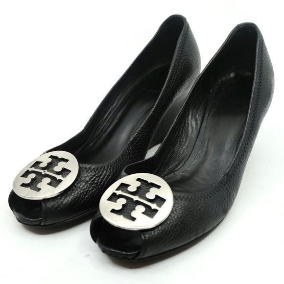 Tory Burch | Shoes | Tory Burchsally 2leather Peep Toe Wedge Pump Shoe ...